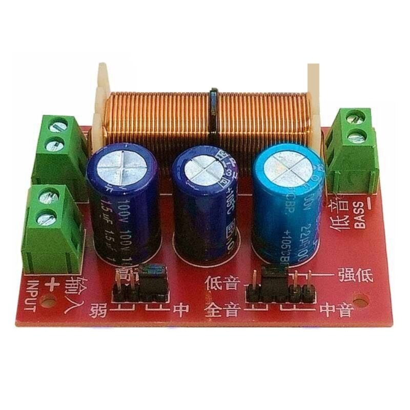 Регулируемый Аудиосистемный Делитель частоты Мощностью 400 Вт, 2-Полосный Разделитель высоких и басовых частот, Перекрестные Фильтры Динамиков для высоких и низких частот