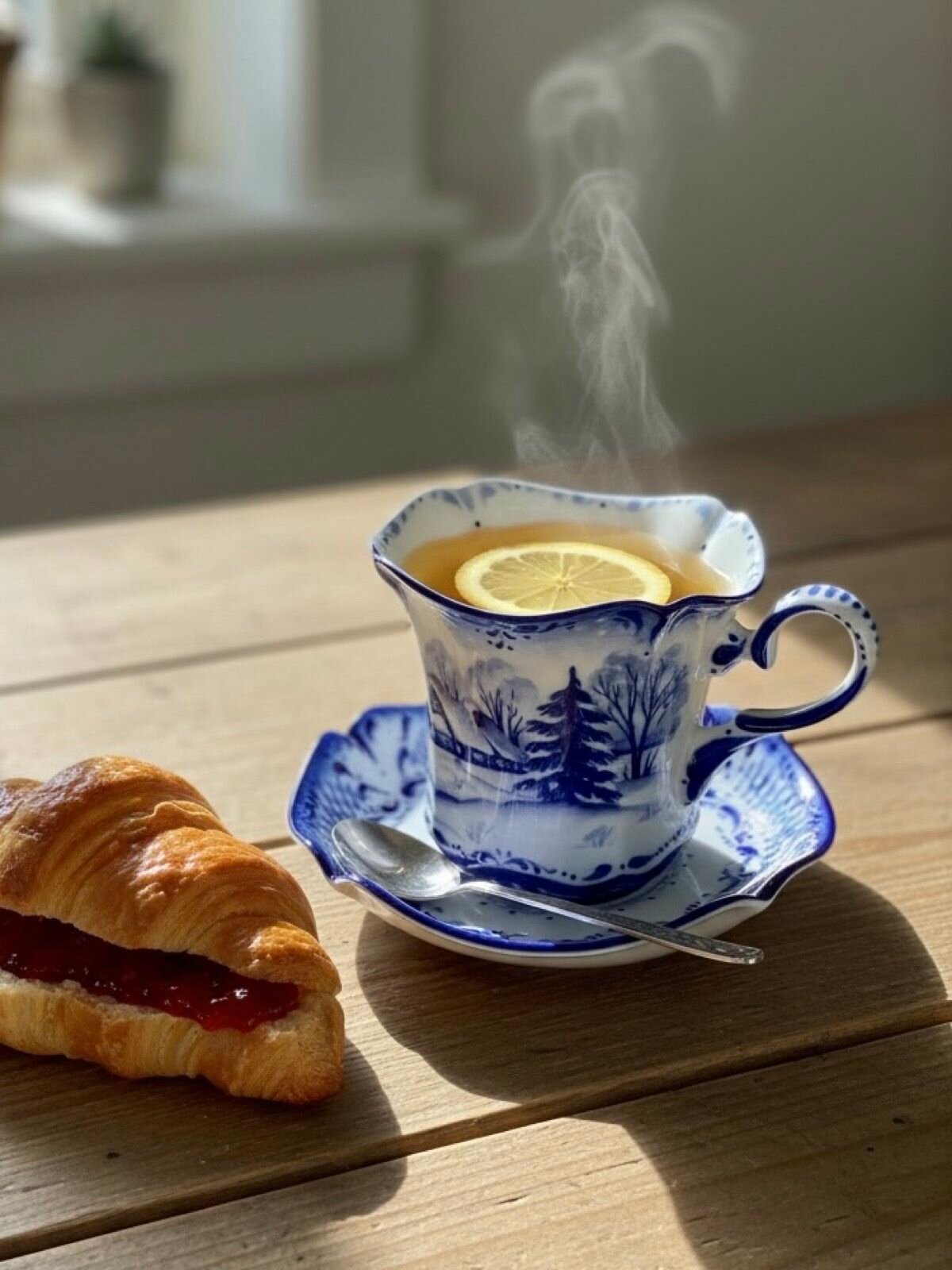 Чайная пара "Колокольчик Пейзаж" 220 мл чашка с блюдцем гжель фарфор ручная роспись