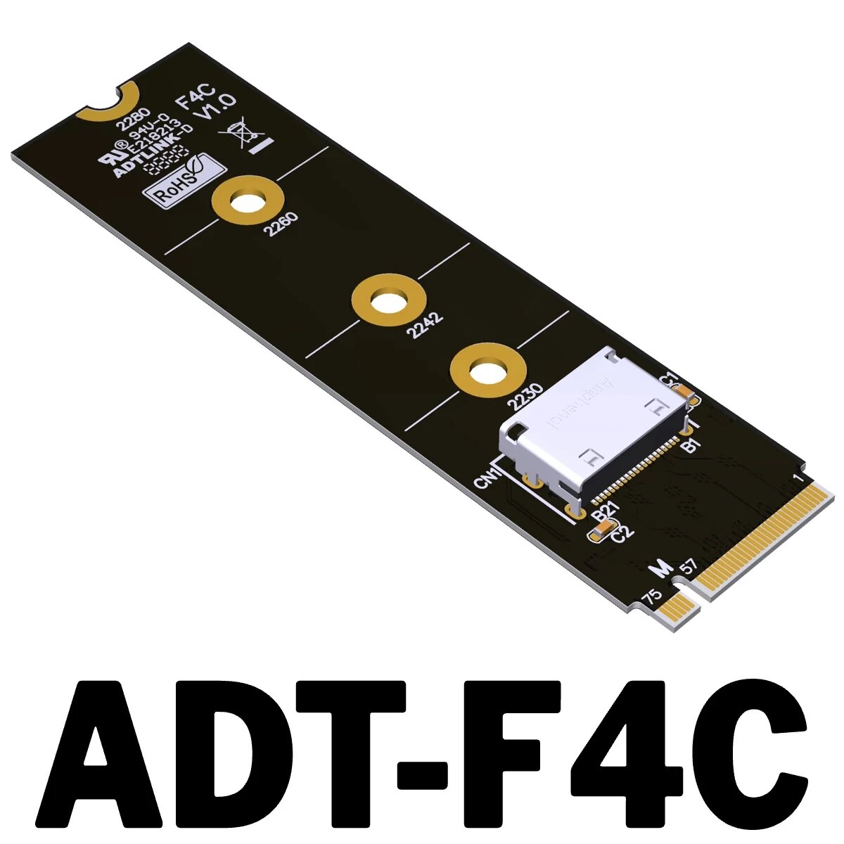 ADT-Link PCIe 5.0/4.0 F4C адаптер ADT-F4C
