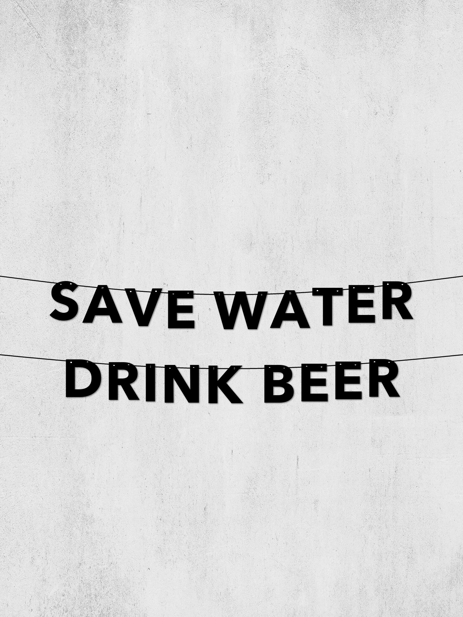 Гирлянда из букв Save Water Drink Beer Долговечный декор для кафе, баров и праздников, 10 см высота букв