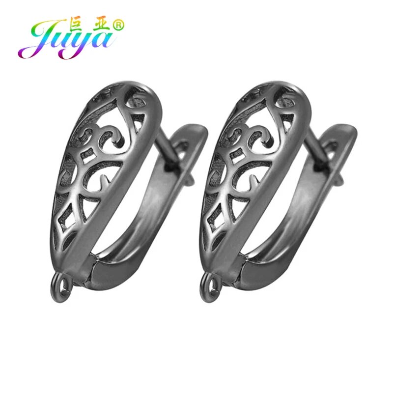 Серебряные крючковые серьги Juya, Metal Black