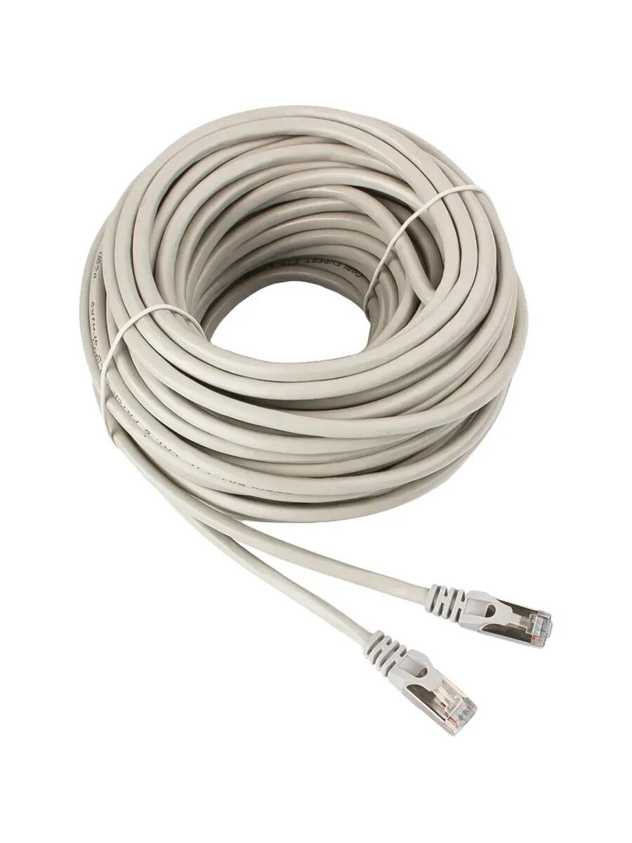 Патч-корд FTP Cat6 20м серый для сети