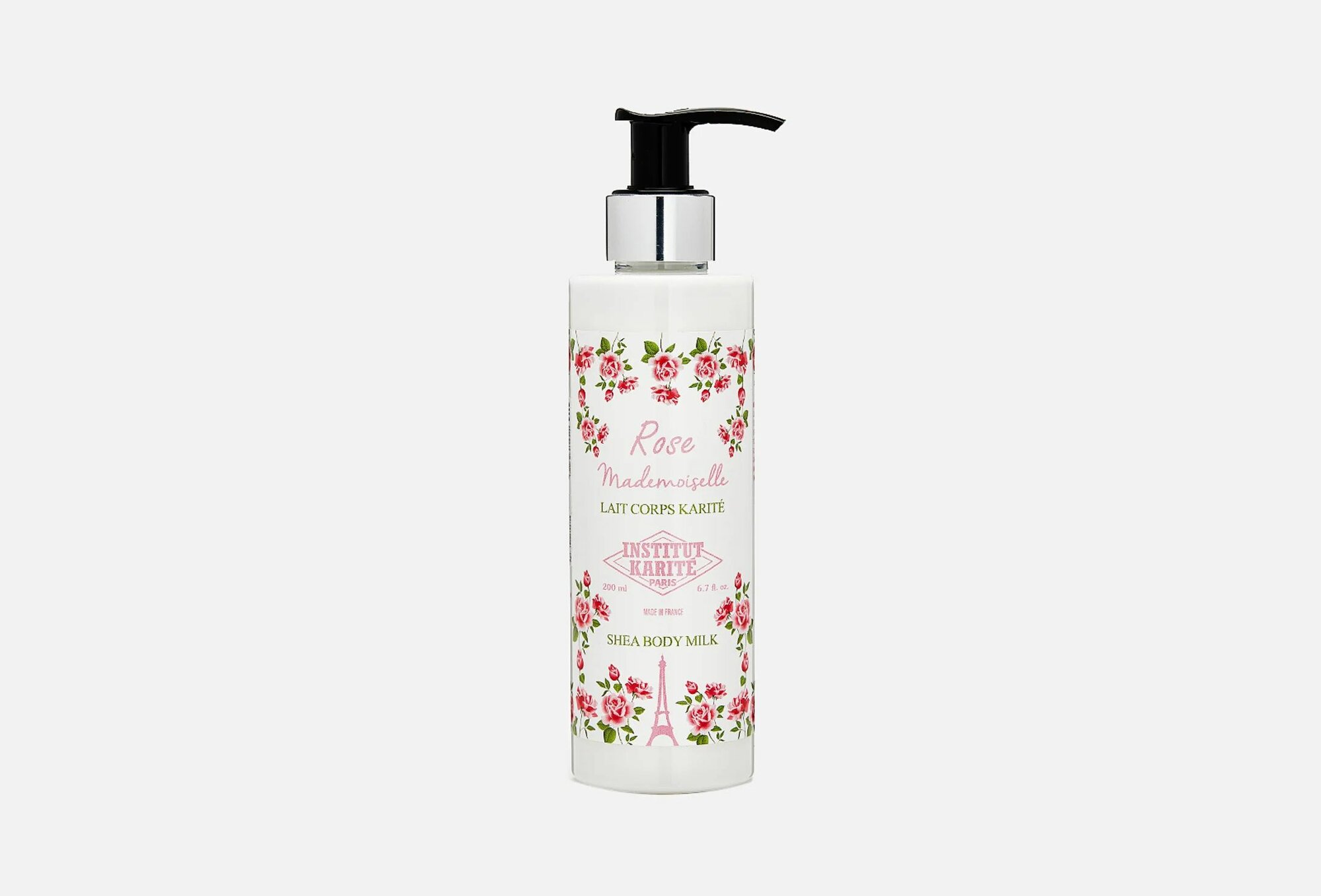Institut Karite - Shea Body Milk Rose Mademoiselle Увлажняющее молочко-крем для тела с маслом ши и нежным ароматом розы 200 мл