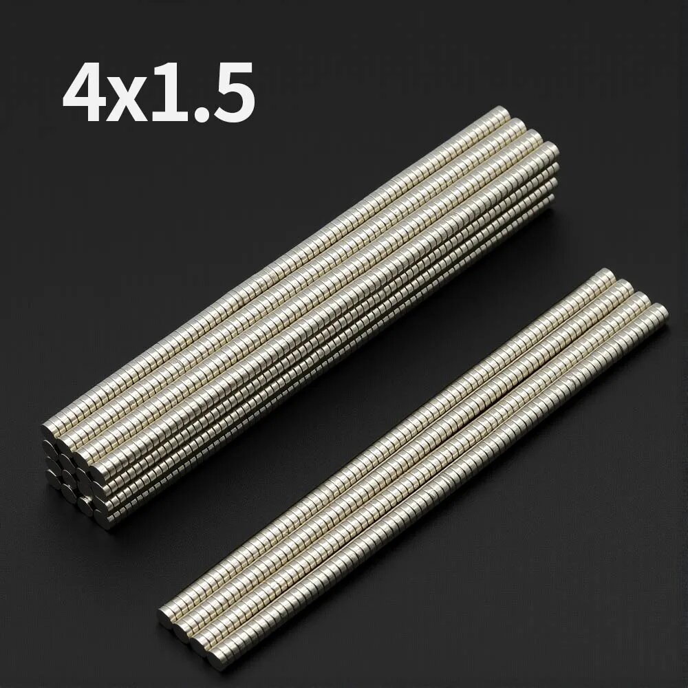 Неодимовые магниты N35 4x1.5 мм круглые 4x1.5mm-100pcs