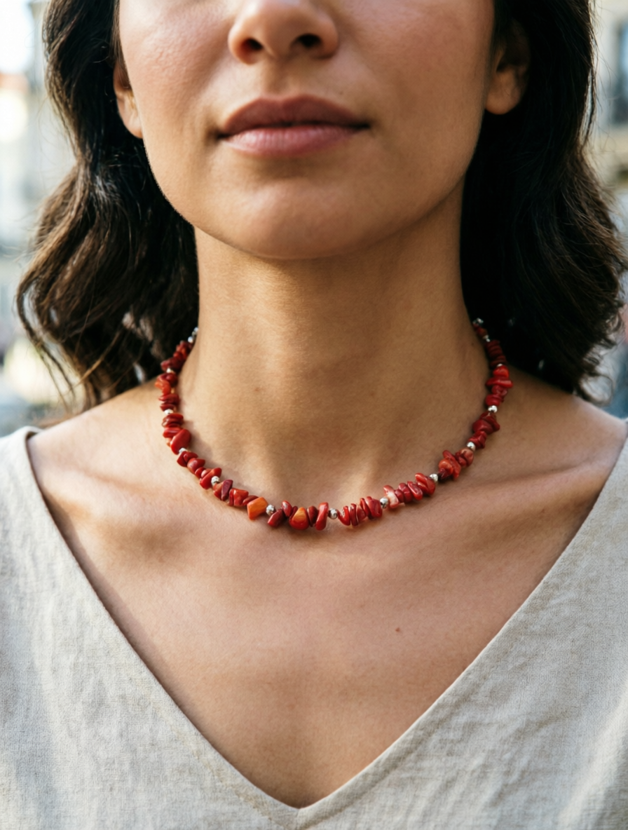 Чокер, коралл