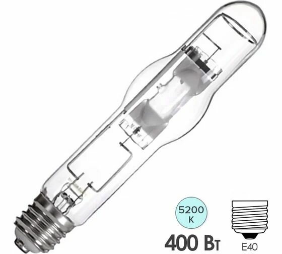 Лампа FL-LED MH ДРИ 400W E40 WHITE BT 5200K 28000lm 10000h d60x275мм