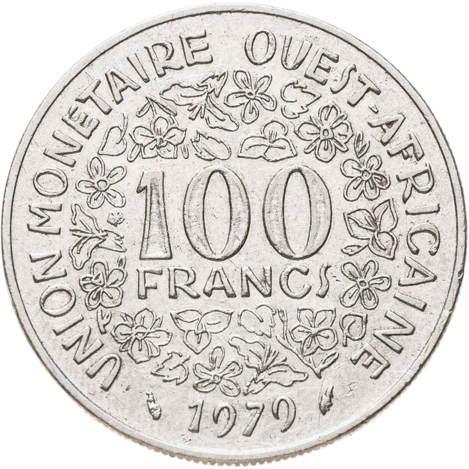 Западная Африка BCEAO 100 франков francs 1979, Никель, в сохранности VF