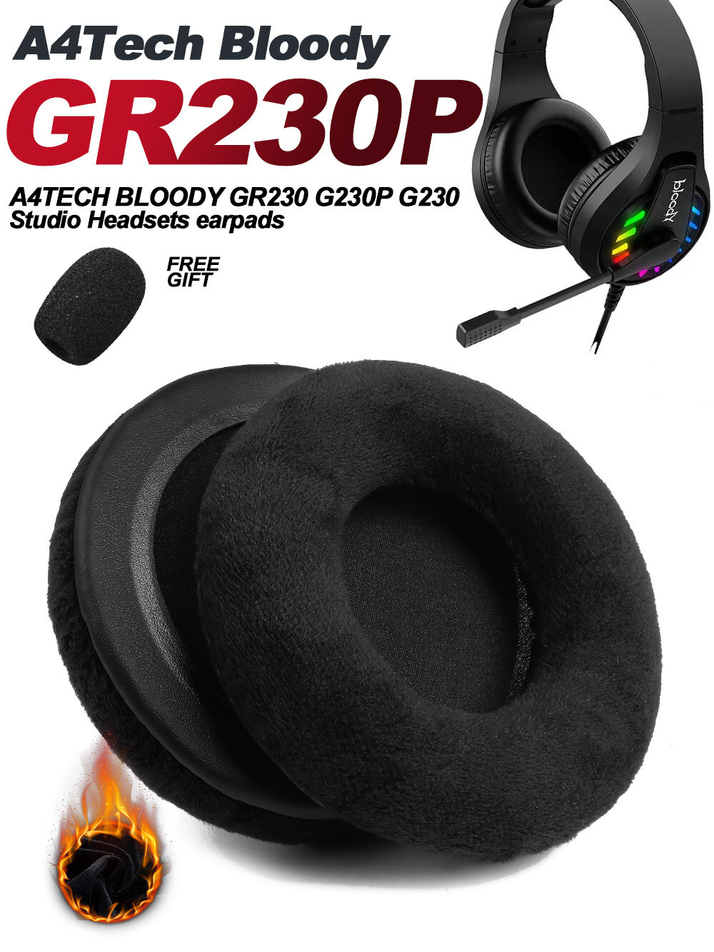 Амбушюры A4Tech Bloody GR230 G230P G230 для наушников