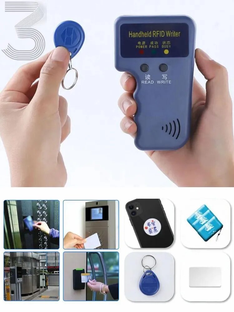 Считыватель XL для домофонных ключей RFID, синий цвет, дубликатор ключей Touch Memory и Proximity