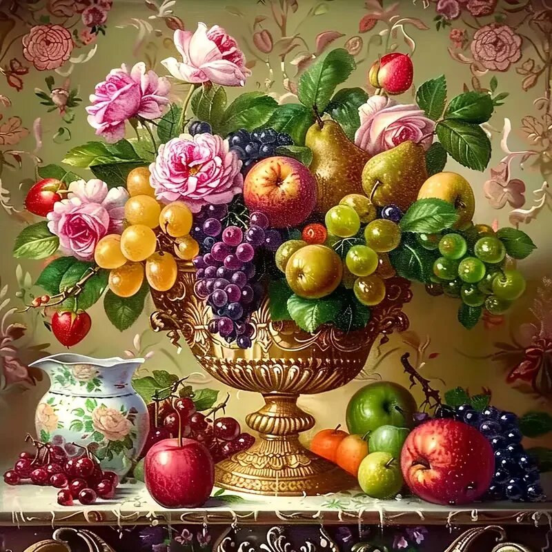 Алмазная вышивка 5D, натюрморт, 50x50см, Цвет: 3688