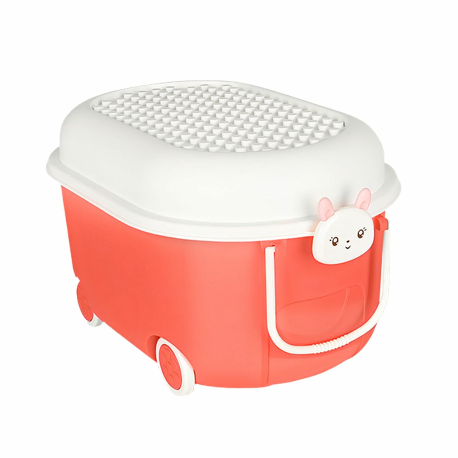 Прочный пластиковый сундук для игрушек с колесами