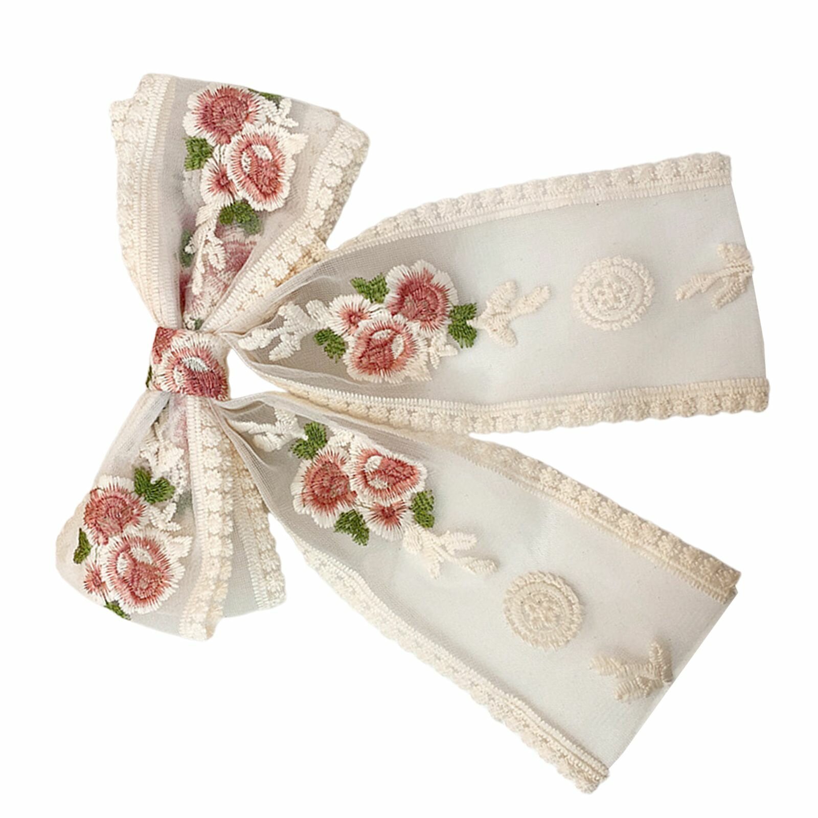 Элегантные заколки для волос с большими бантами и кружевом