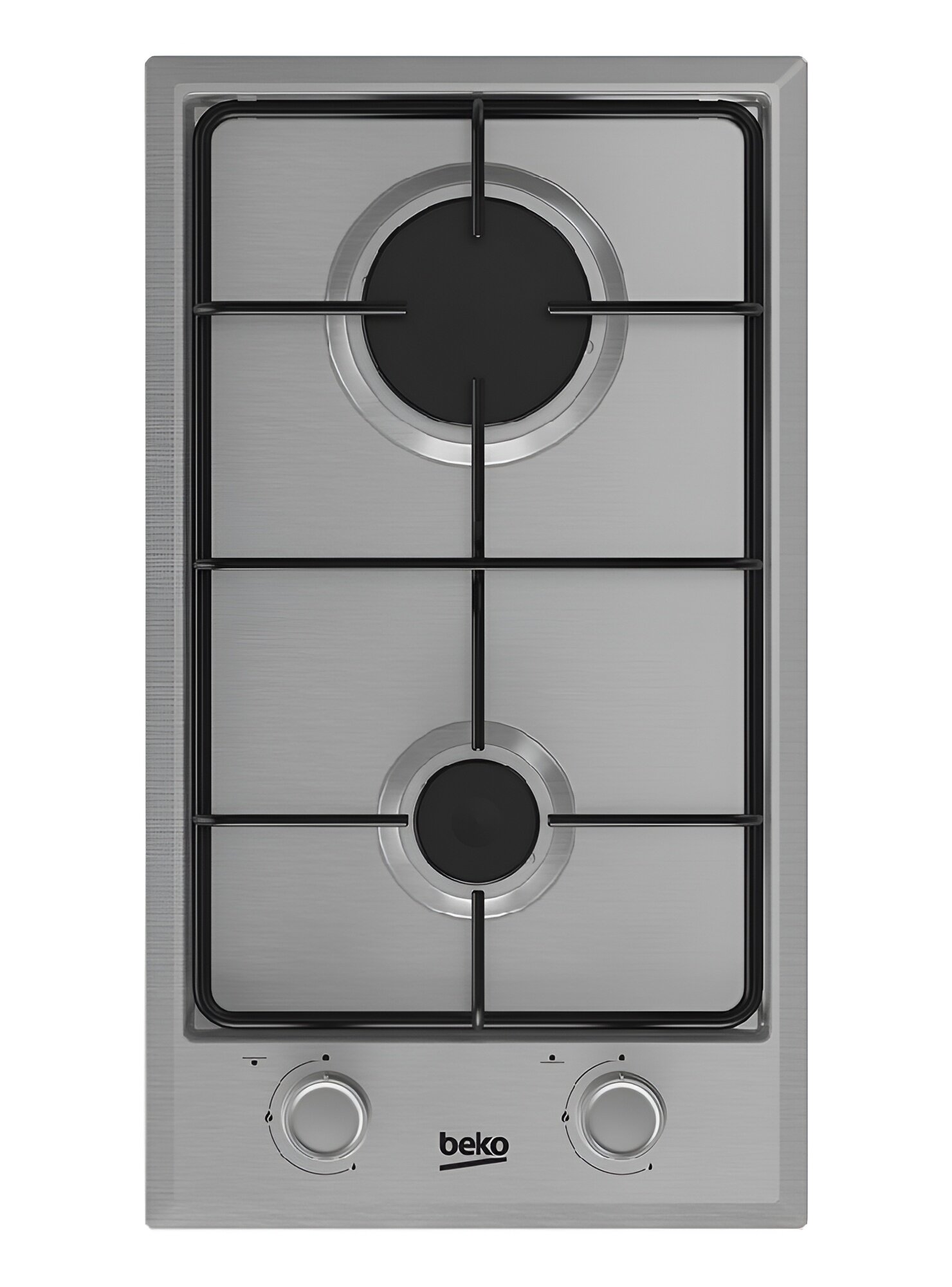 Газовая варочная панель BEKO HDCG 32220 FX, 2 конфорки, нержавеющая сталь