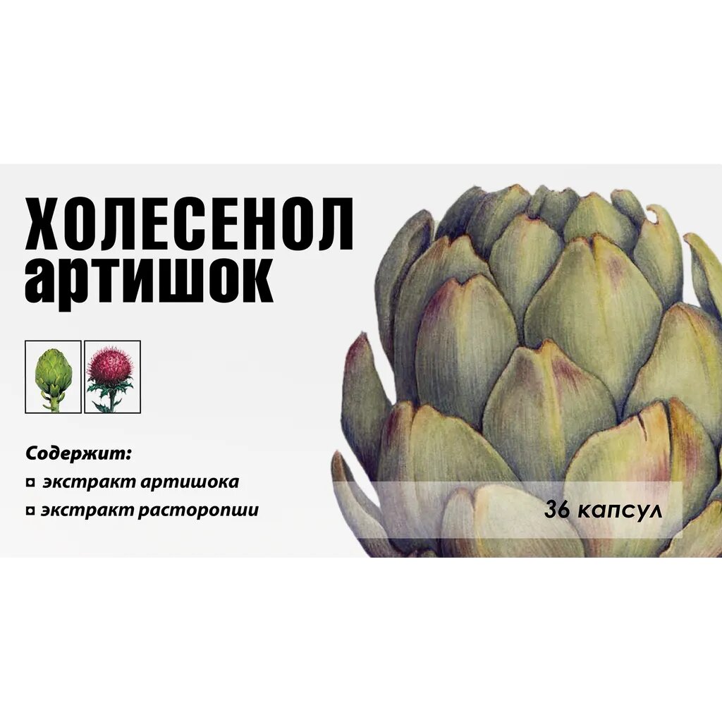 Холесенол Артишок, капсулы, 36 шт.