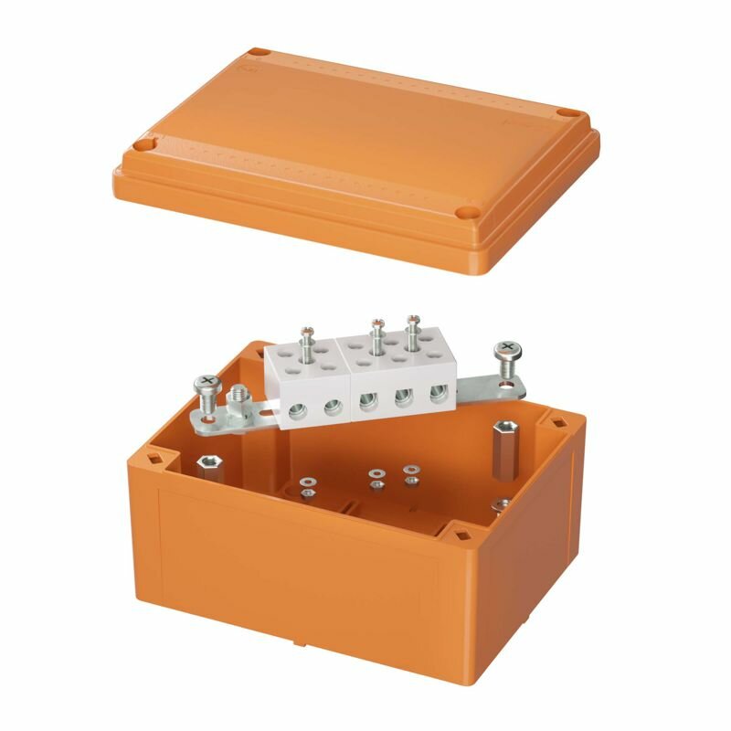 Коробка ответвительная FS 150х110х70мм IP56 5п 450В 30А 16кв. мм с гладкими стенками и клеммниками пластик. DKC FSB20516