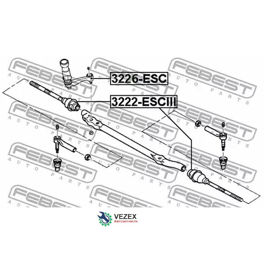 FEBEST 3226-ESC Сошка рулевая CADILLAC ESCALADE II 1999-2006 3226-ESC