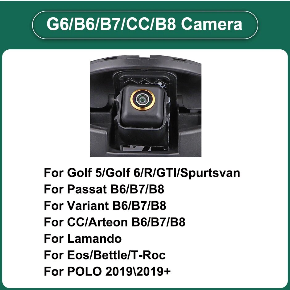 GreenYi ° Автомобильная резервная камера заднего вида AHD For Golf6 Camera, C-AHD1080P-175Degree