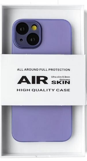Чехол на iPhone 14 Plus, Air Skin ультратонкий пластик, фиолетовый