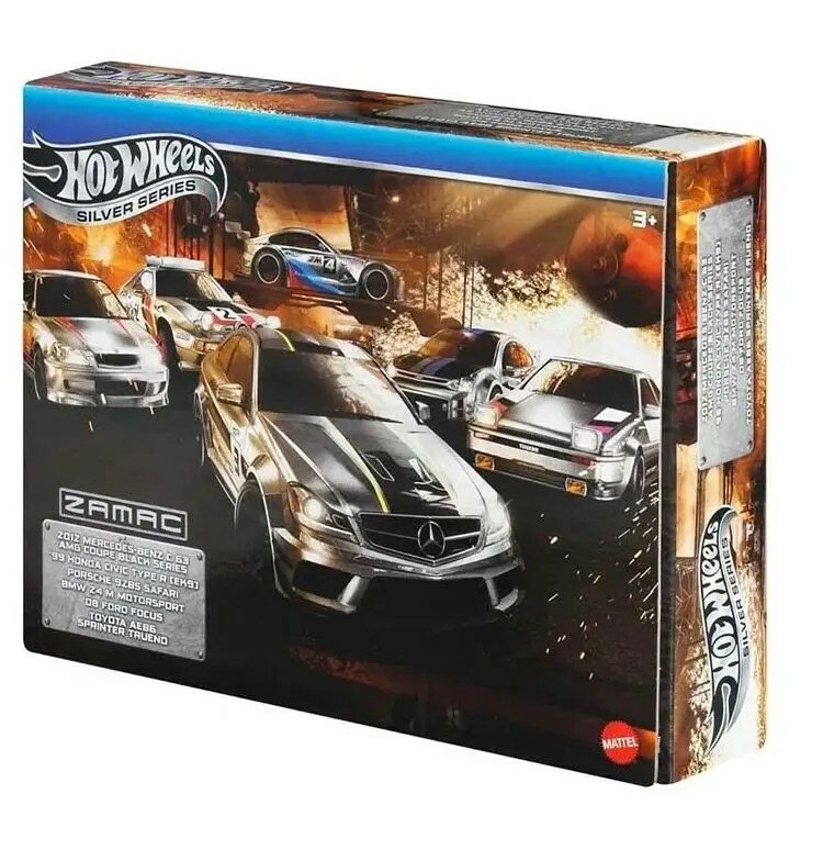 Набор Mattel "Hot Wheels Silver Series", 6 моделей, масштаб 1:64, от 3 лет