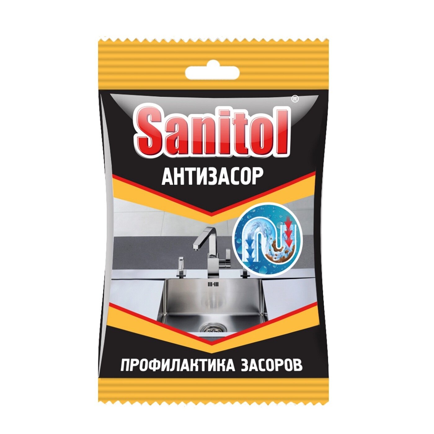 Sanitol. Средство для очистки труб анти засор.