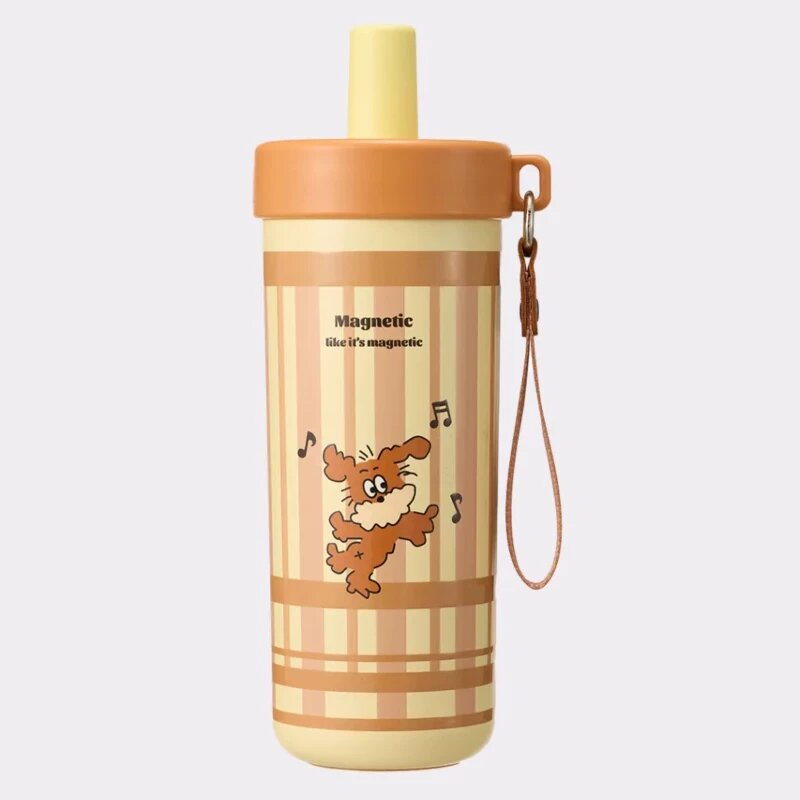 Термос-бутылка MINISO Play Series 304 в форме пули с ручкой, маленькая, для молока, для рабочего стола Термос-стакан с