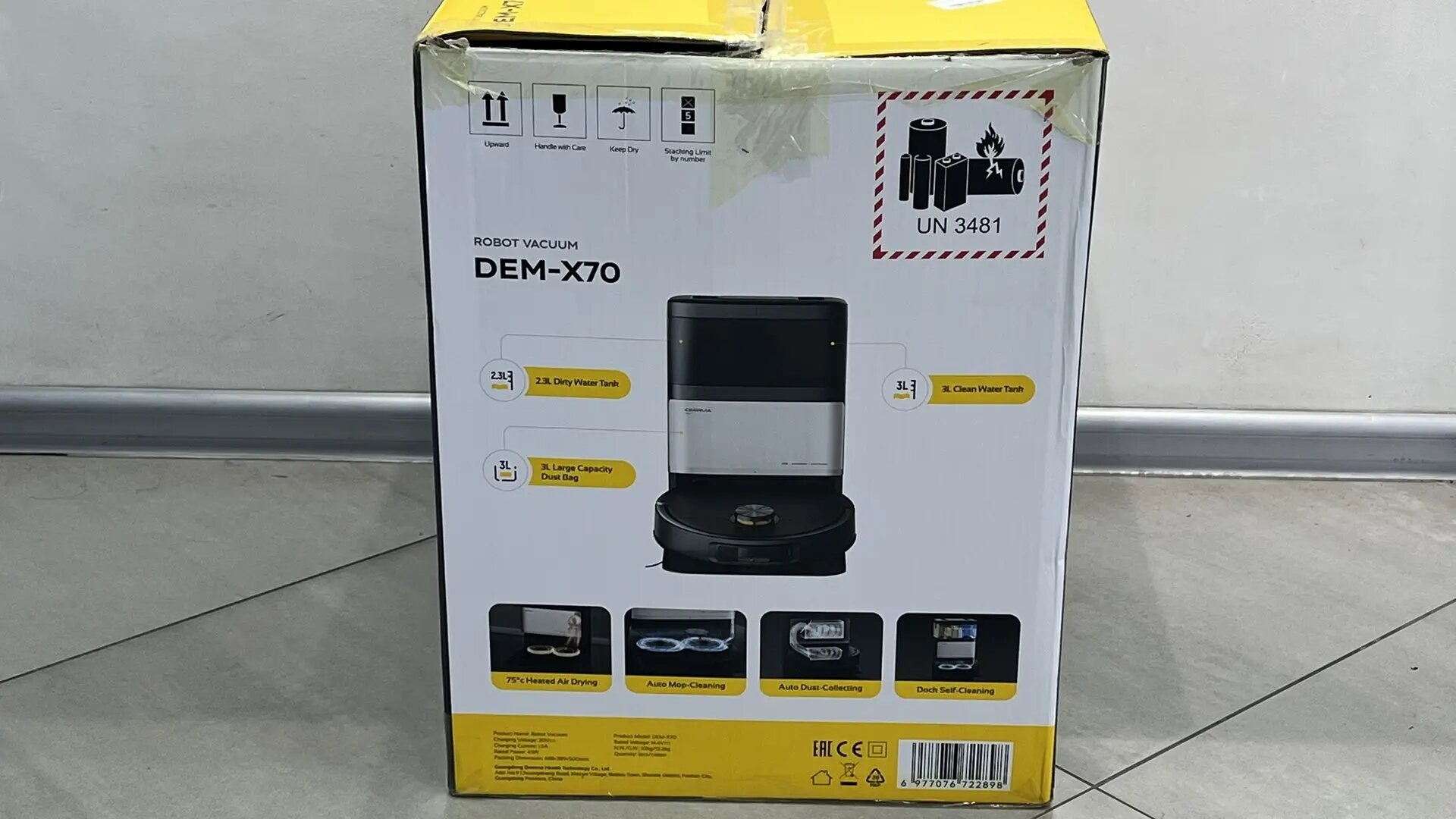 Робот-пылесос Deerma X70, с лидаром, с функцией влажной уборки, управление через смартфон — фото 1