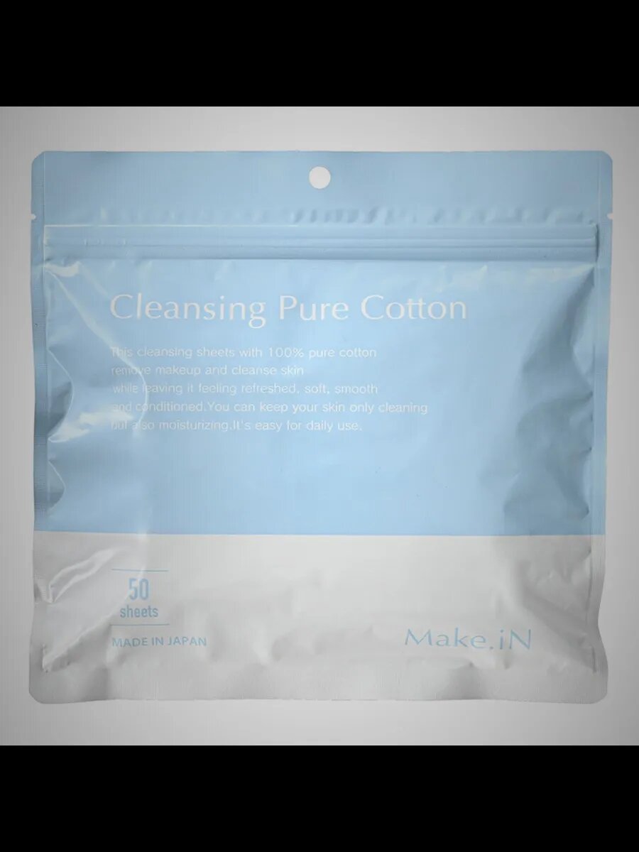 NG PURE COTTON, Очищающие салфетки для кожи лица 50шт 350 мл