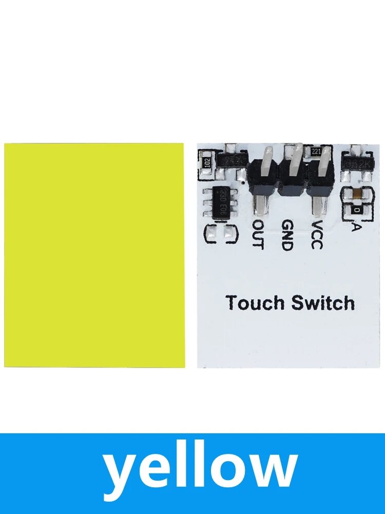 RGB сенсорная кнопка Baishundianzi Capacitive touch switch module 1pcs Yellow