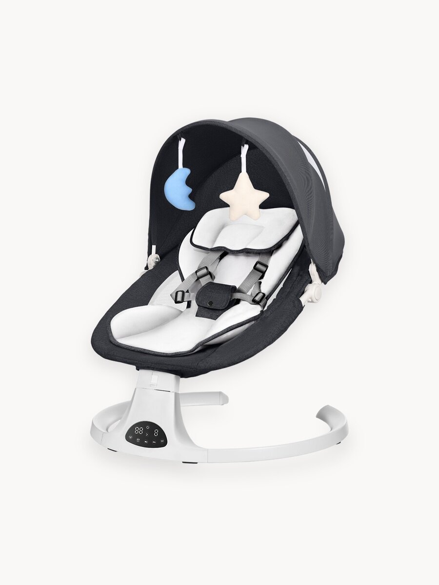 Электронные качели, детский шезлонг 3 в 1, для новорожденных с 0 мес до 12кг, качели гнездо, пульт ДУ, Bluetooth, кокон
