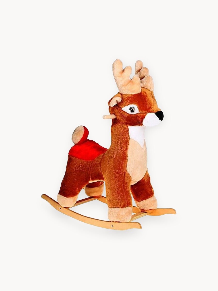 Качалка бакс «Олень», плюшевая обивка, от 1 года, универсальный дизайн, цвета микс