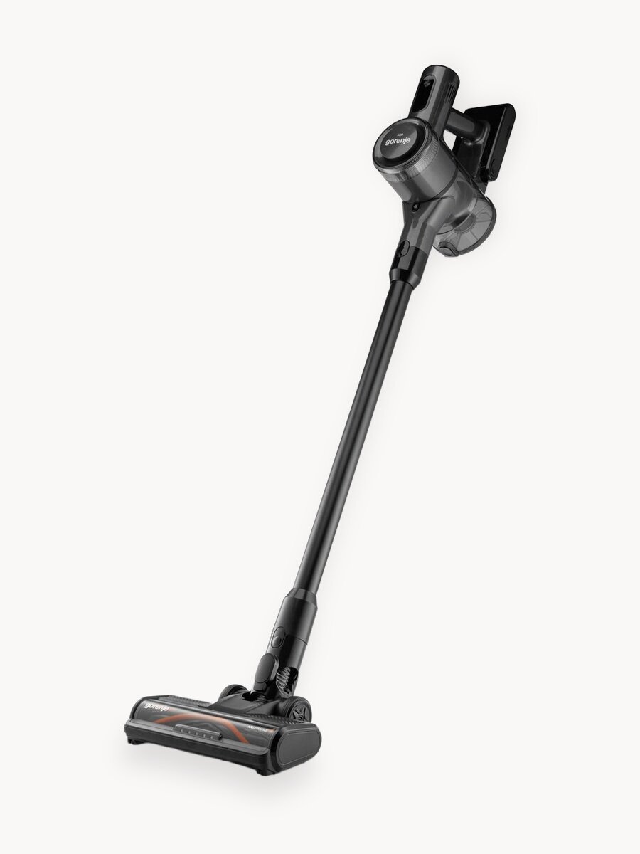 Вертикальный пылесос Gorenje SVC222480AA черный/черный, мощность 250Вт