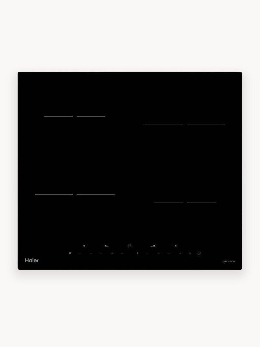 Индукционная варочная панель Haier HHK-Y64NTB, 59 см, 4 конфорки, черный