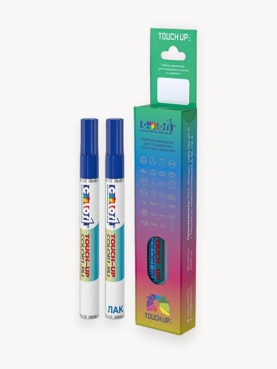 Маркер с краской COLOR1 для MITSUBISHI - BLUE SAMOA PERAL, цвет LA