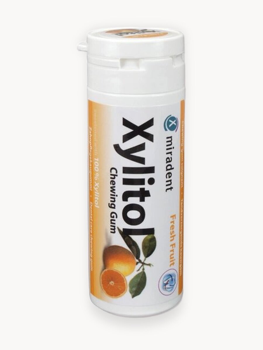 Жевательная резинка Miradent Xylitol Свежие фрукты, с ксилитом