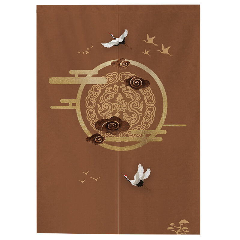 Дверная занавеска в китайском стиле, перегородка-занавеска, кухонная занавеска, домашняя полудлинная тканевая занавеска для спальни, тканевая занавеска в китайском стиле, подвесная занавеска без сверления.