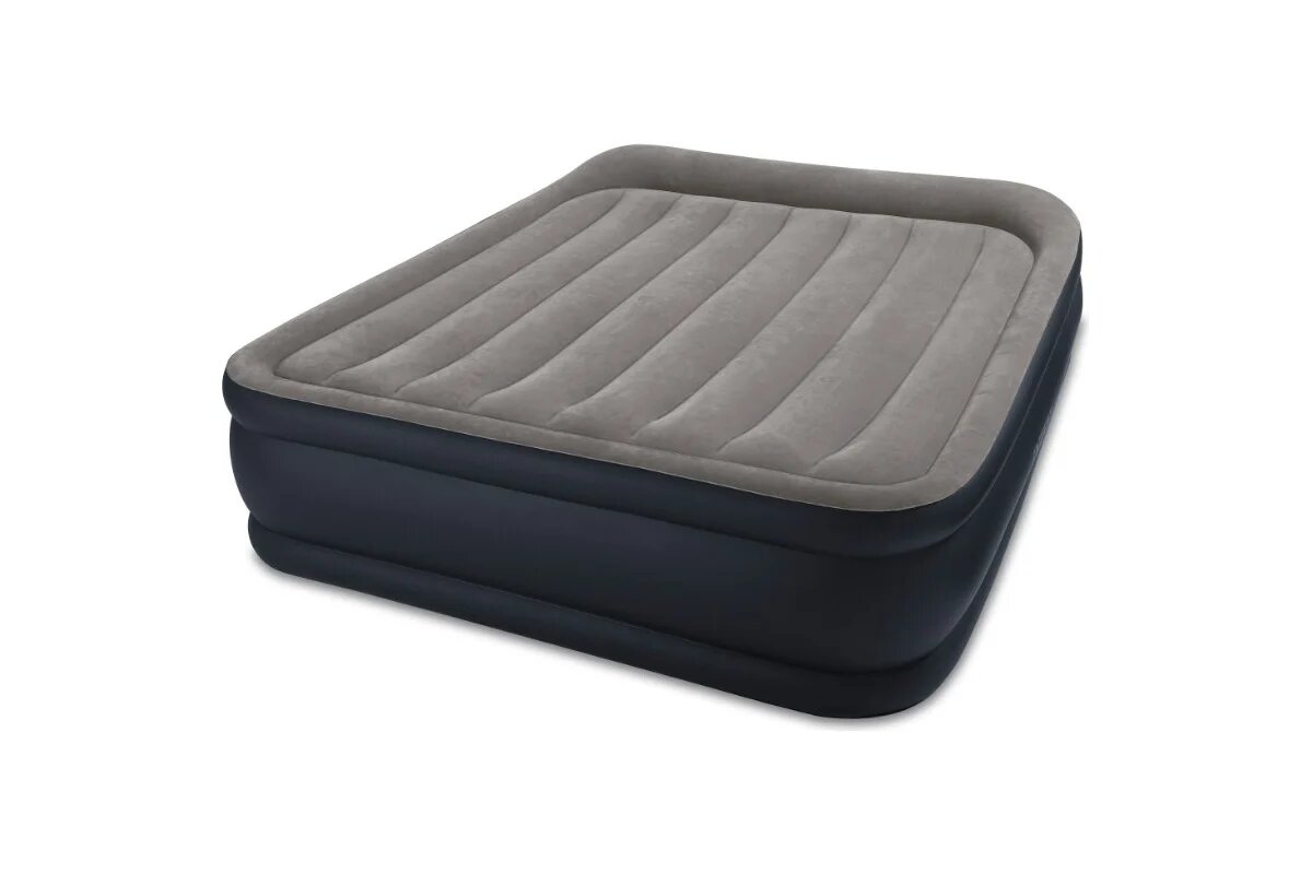 Кровать надувная Intex 64136 Deluxe Pillow Rest Raised Bed, до 273 кг, двуспальный, с подголовником, фолк