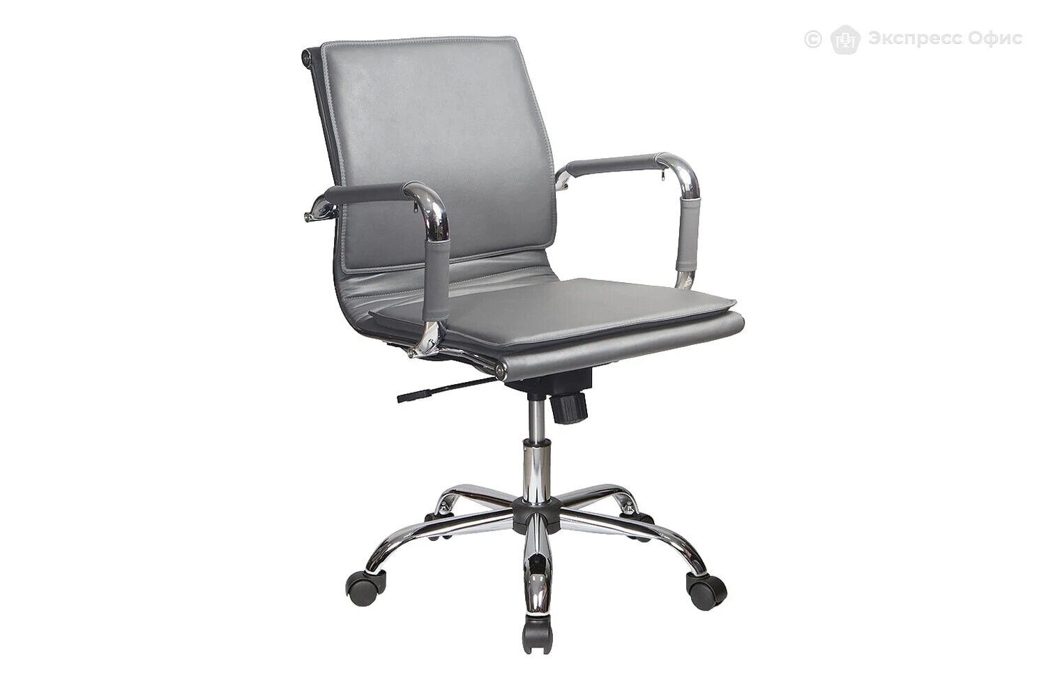 Кресло компьютерное Бюрократ CH-993-Low/серый, до 120 кг, топ-ган, металл
