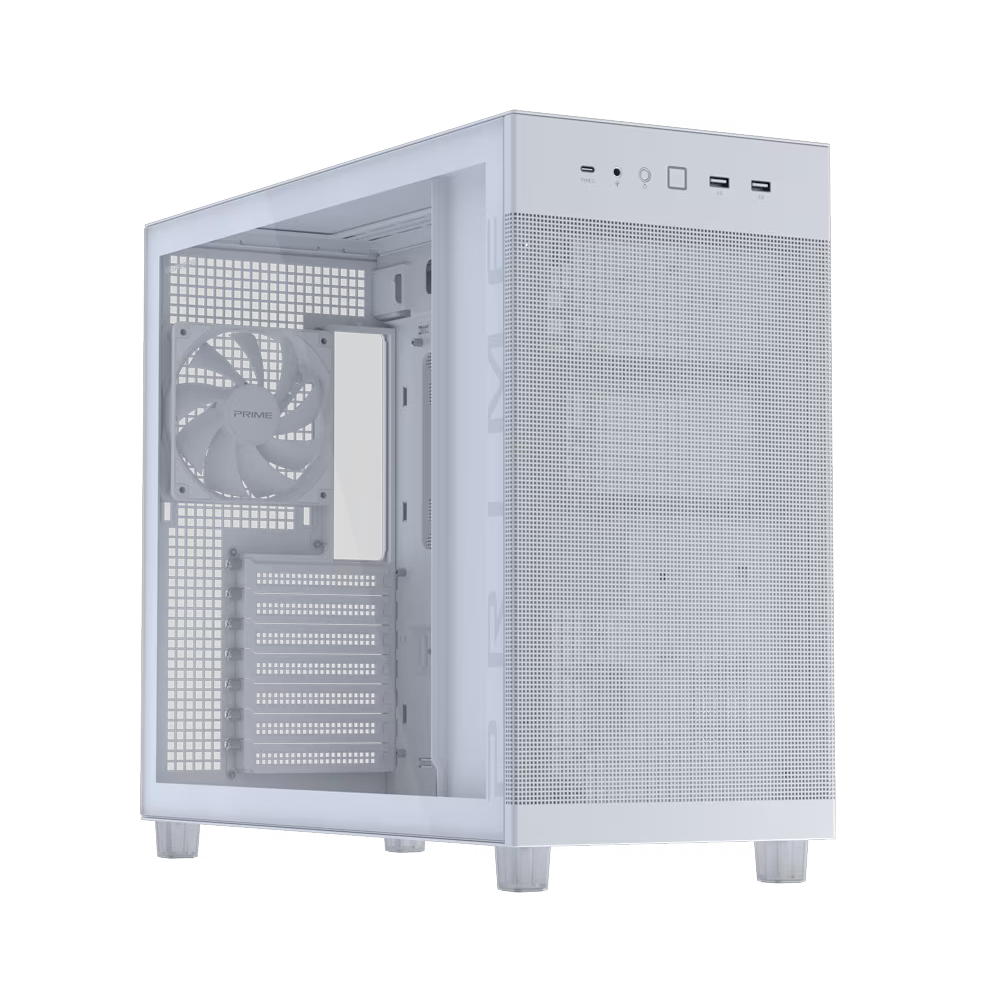 Корпус для ПК ASUS AP303 TG WHITE, Middle Tower, ATX, Белый (90DC00V3-B39010)