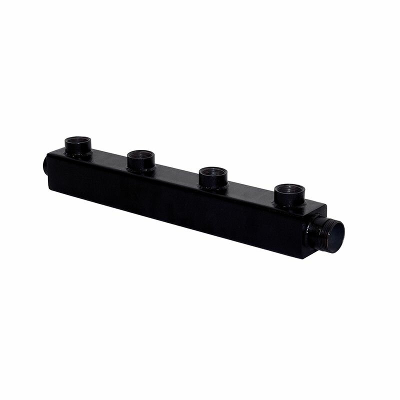 Котловой распределительный коллектор DIAL STEEL KK 4х100, 100 квт, гидрострелка 4 контура для систем отопления частного дома, сталь