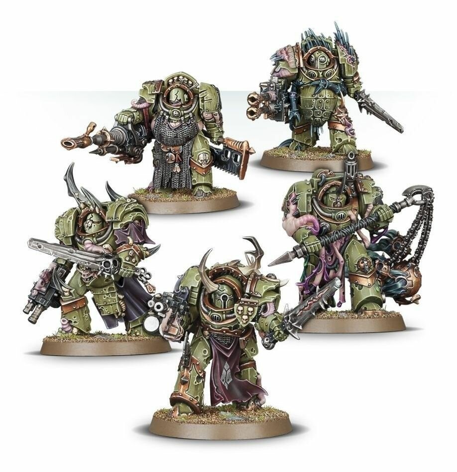 Chaos BlightLord Terminators. С подставками. Warhammer 40.000