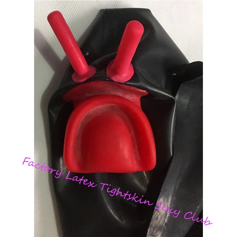 Сексуальное экзотическое нижнее белье, латексный капюшон с сетчатыми глазами, XXL, black short tube