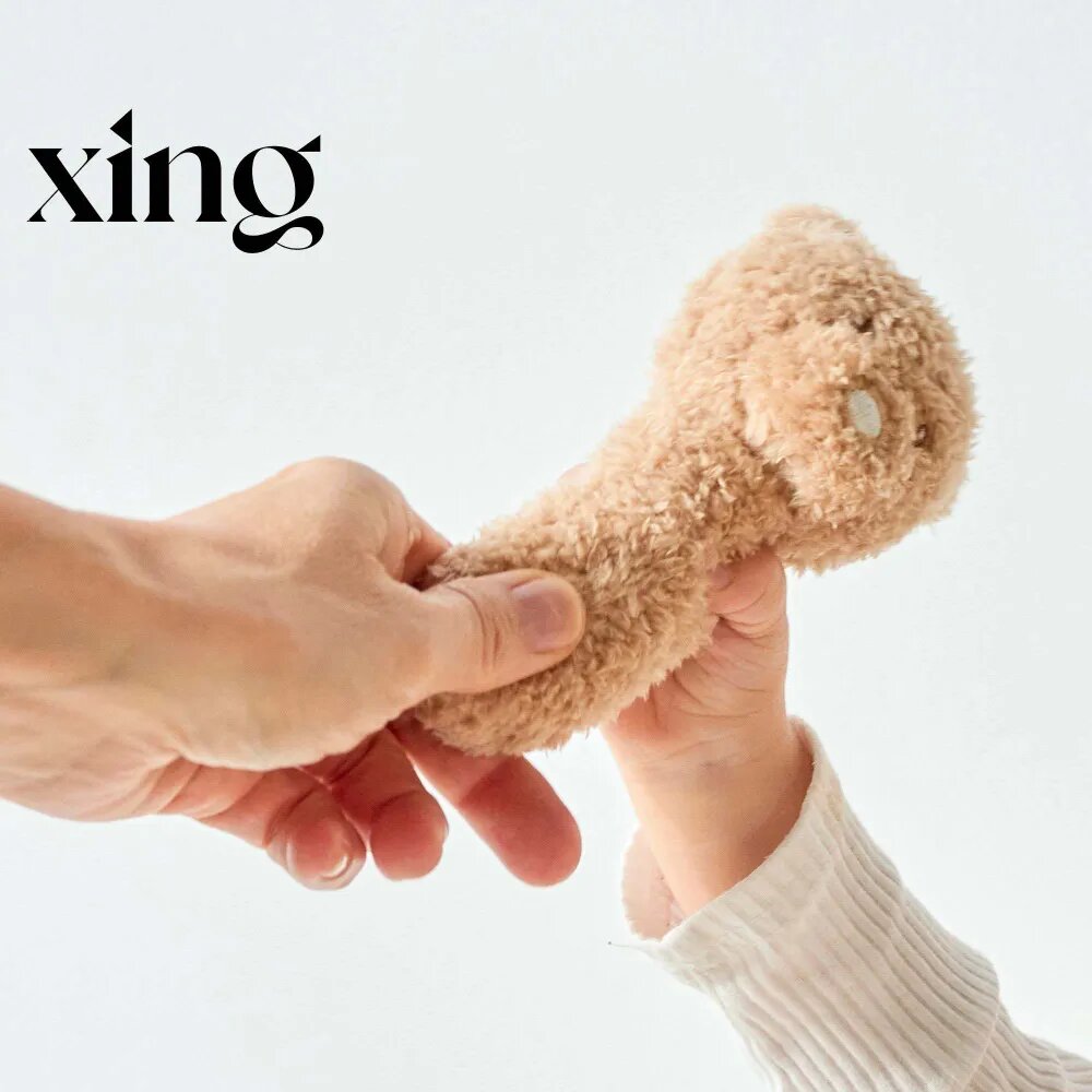 Игрушка мягкая Nattou Rattle TEDDY Мишка 856195, мягкая плюшевая погремушка, для мальчиков