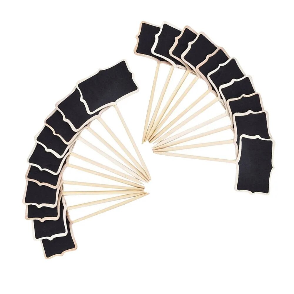 20 Штук Черных Мини Досок, Из Деревянного Материала, Для Декорирования В Домашних Условиях