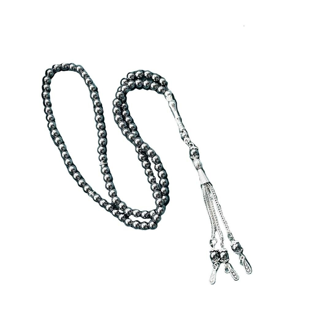 Гематитовый чётки с кисточкой