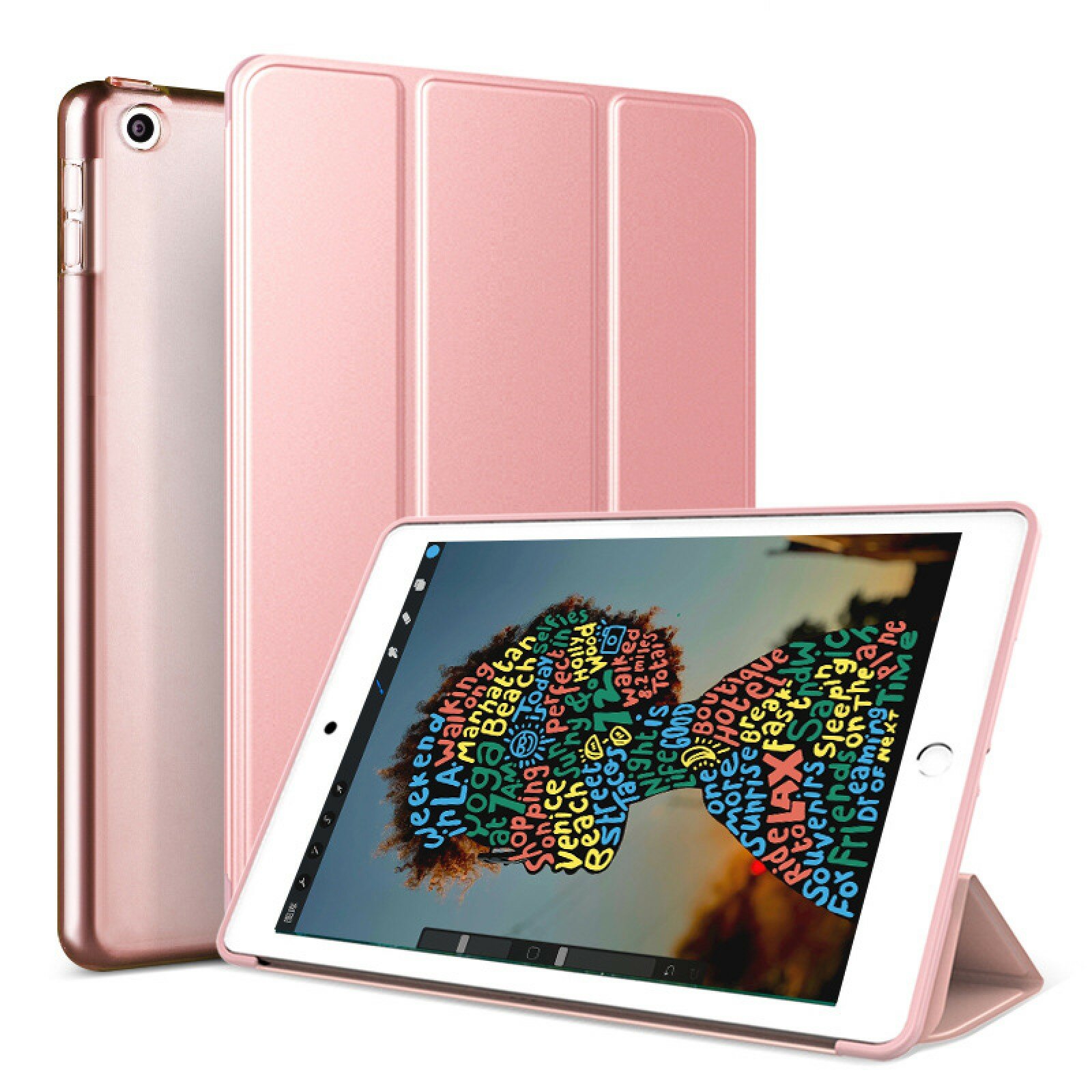 Чехол-обложка MyPads для iPad mini 4 7.9 (2015) A1538, A1550 розовый с функцией подставки