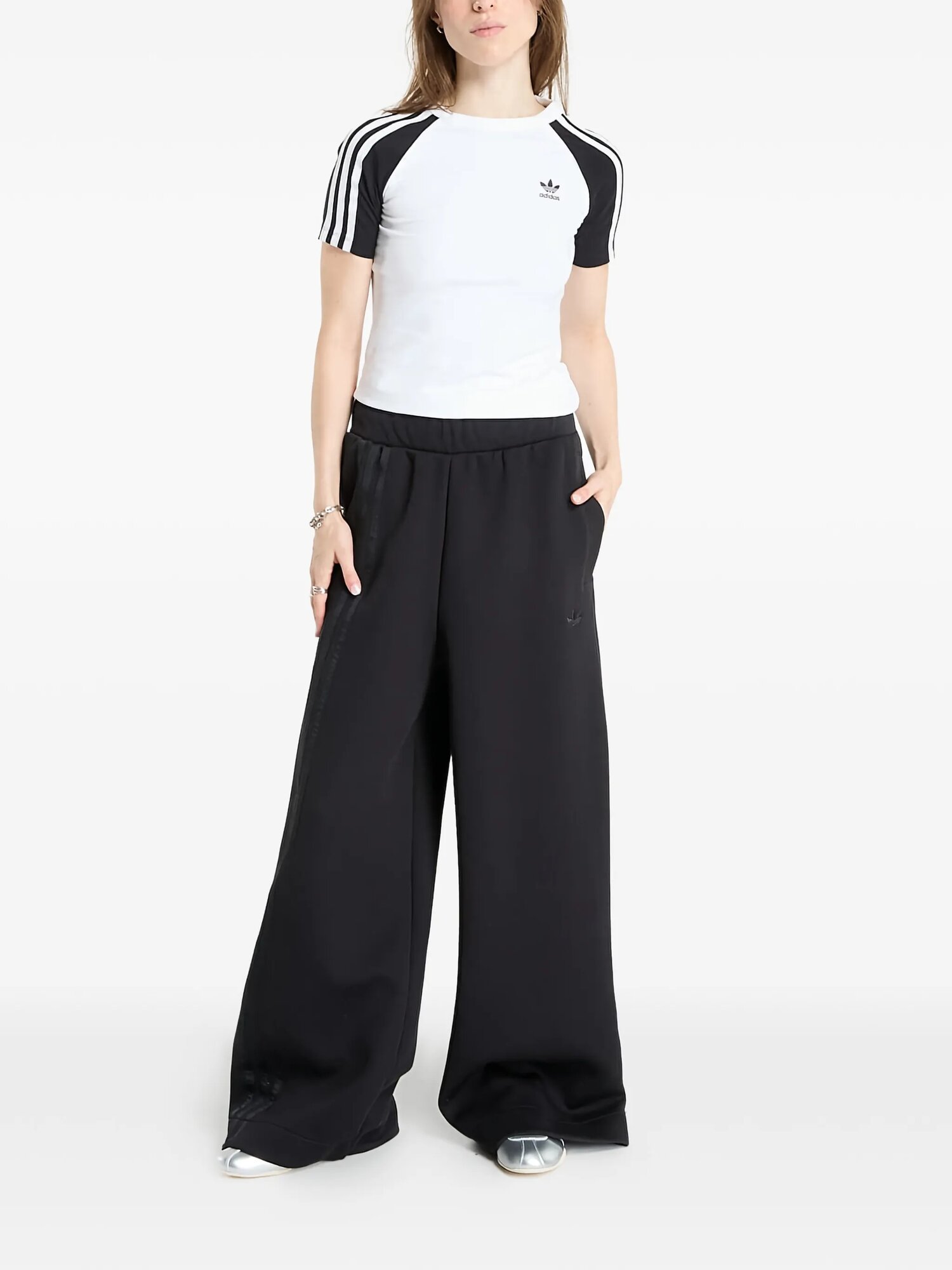 Брюки классические adidas, размер XS, черный — фото 1