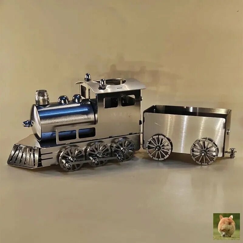 Поезд модель паровоз игрушка нержавеющая сталь
