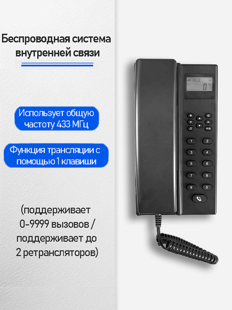 2,4 ГГц / 433 МГц беспроводная аудио рация с ЖК-экраном - работает без сети и абонплаты