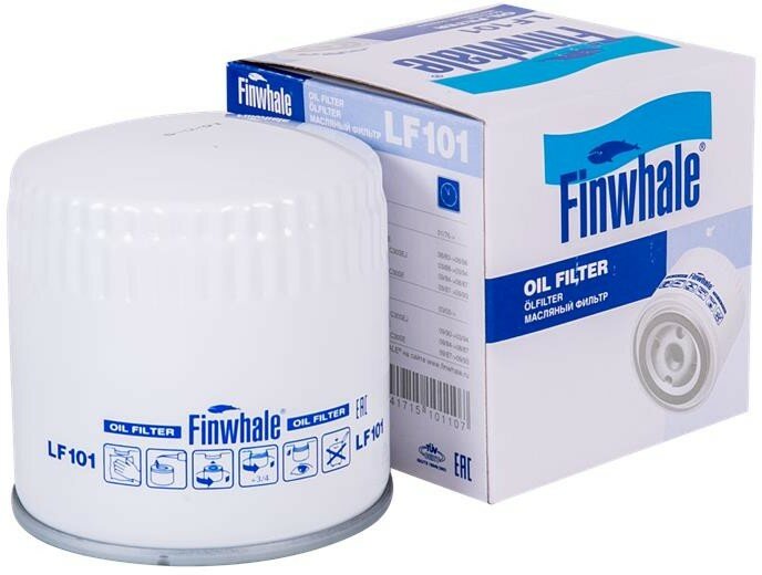 Фильтр масляный FINWHALE LF101 NISSAN Almera I 95-00/Bluebird 80-90/Cherry III 82-86/Laurel 77-87/Patrol 80-97/