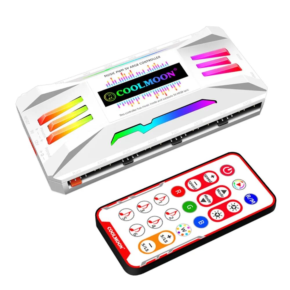 Контроллер ARGB 4-контактный PWM 5V 3-контактный для вентилятора охлаждения корпуса ПК